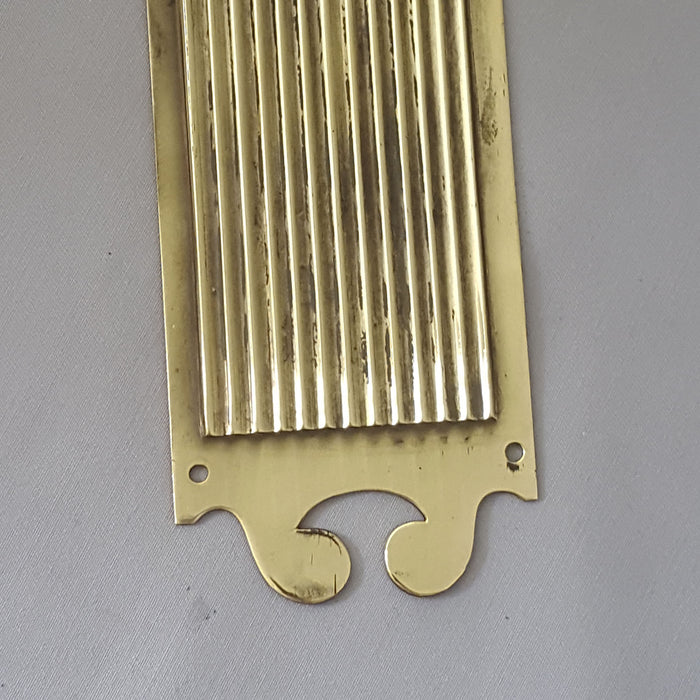 1920s Reeded Antique Finger Plate | Architectural Decor