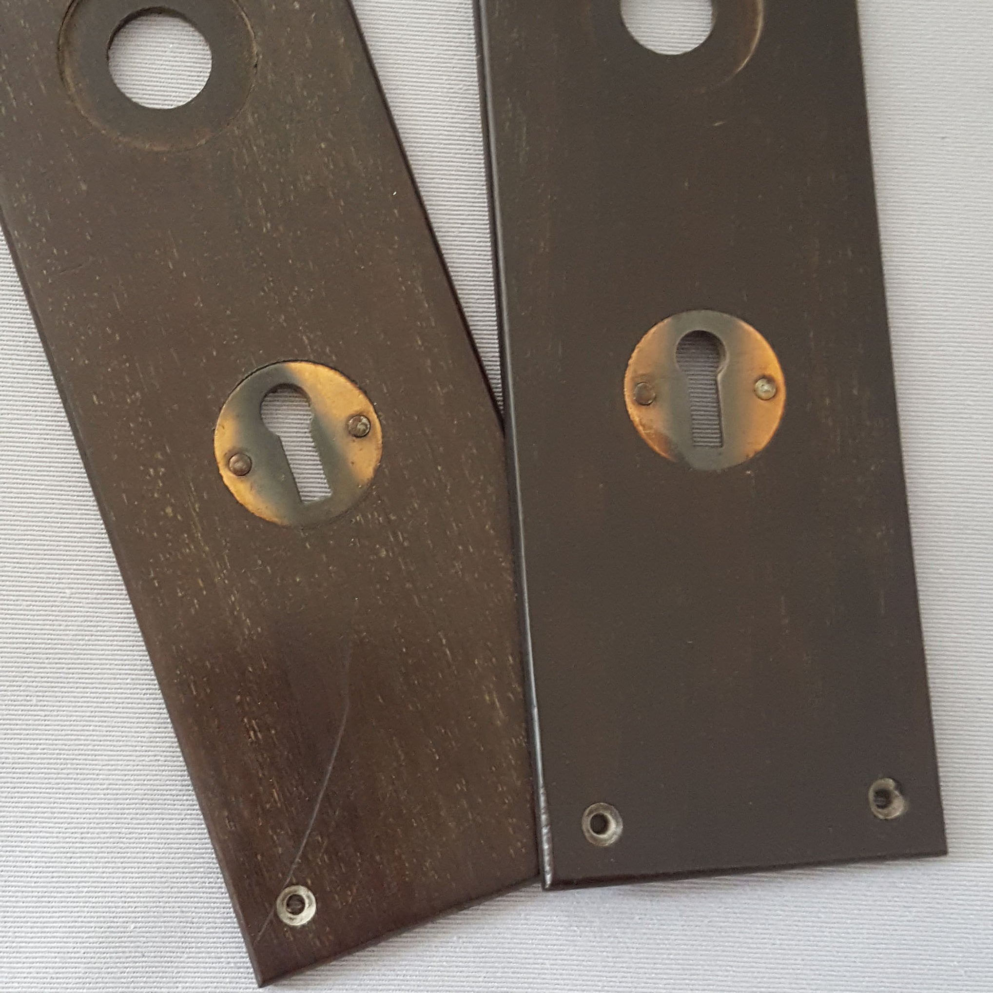 Edwardian Ebony Antique Knobs & Backplates | Architectural Decor