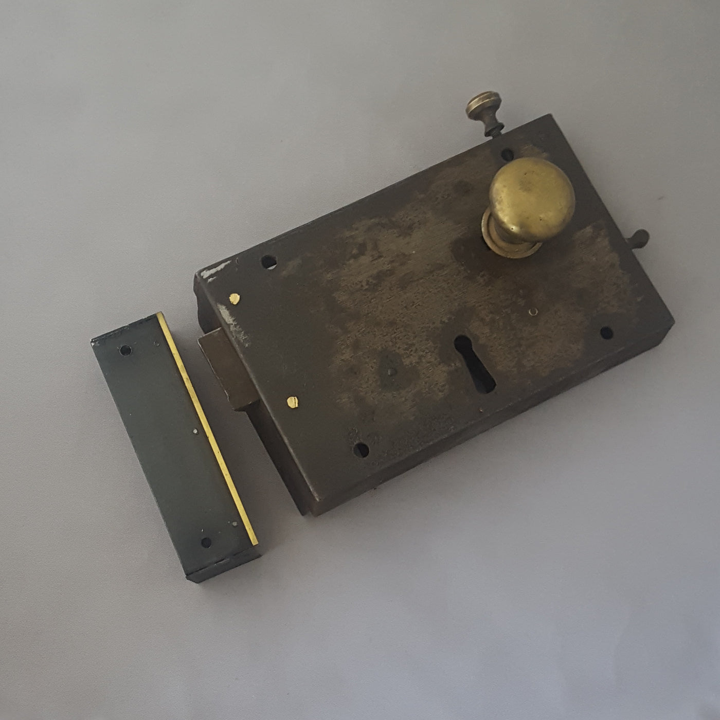 9'' Early Victorian Antique Front Door Lock | Architectural Decor