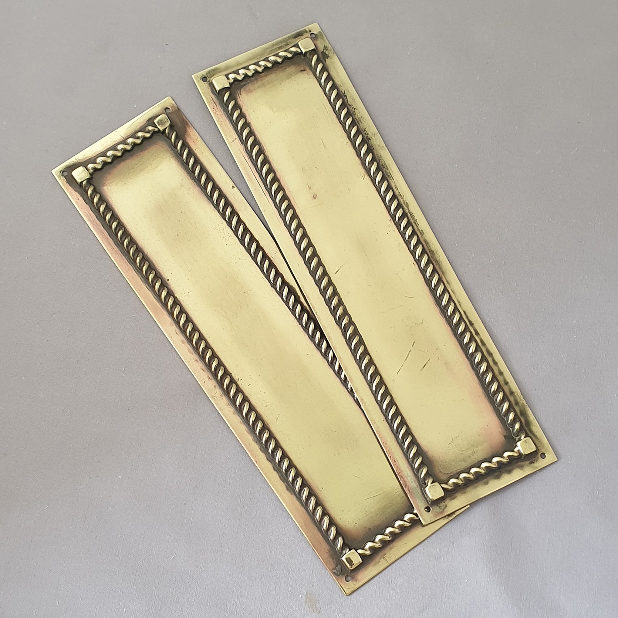 Pair Victorian Antique Finger Plates | Architectural Decor
