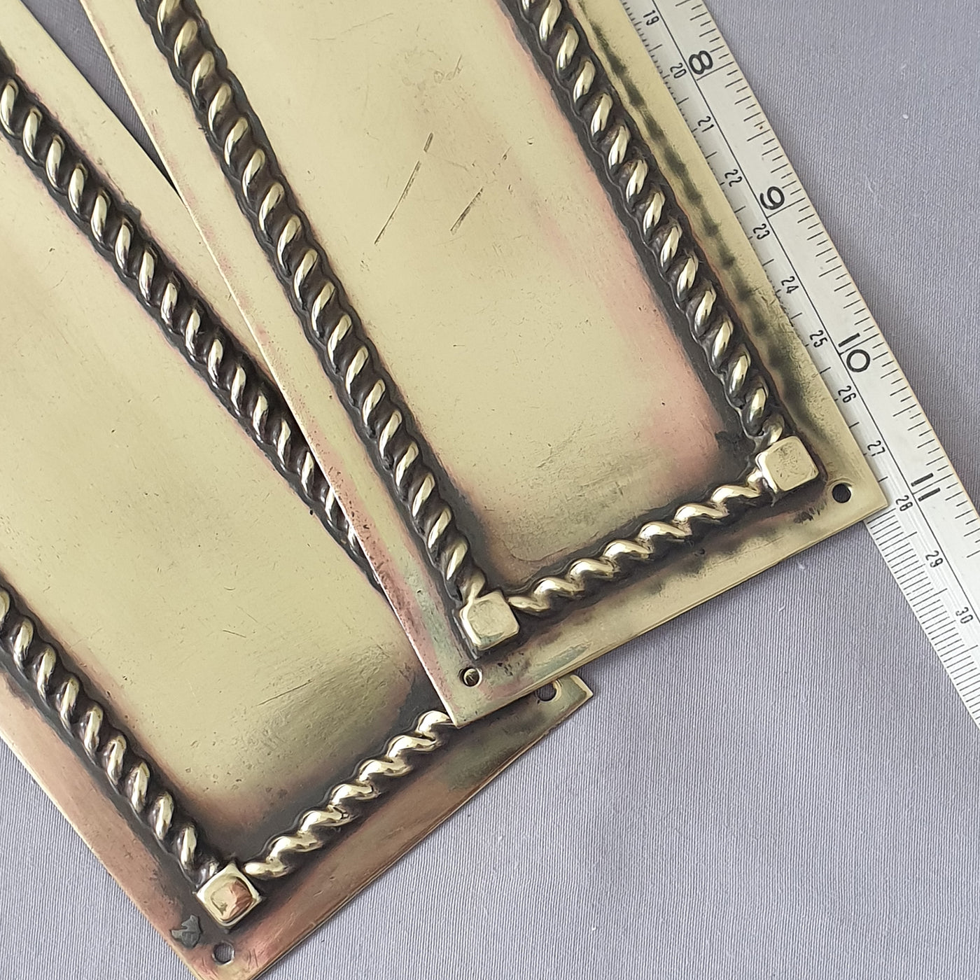 Pair Victorian Antique Finger Plates | Architectural Decor