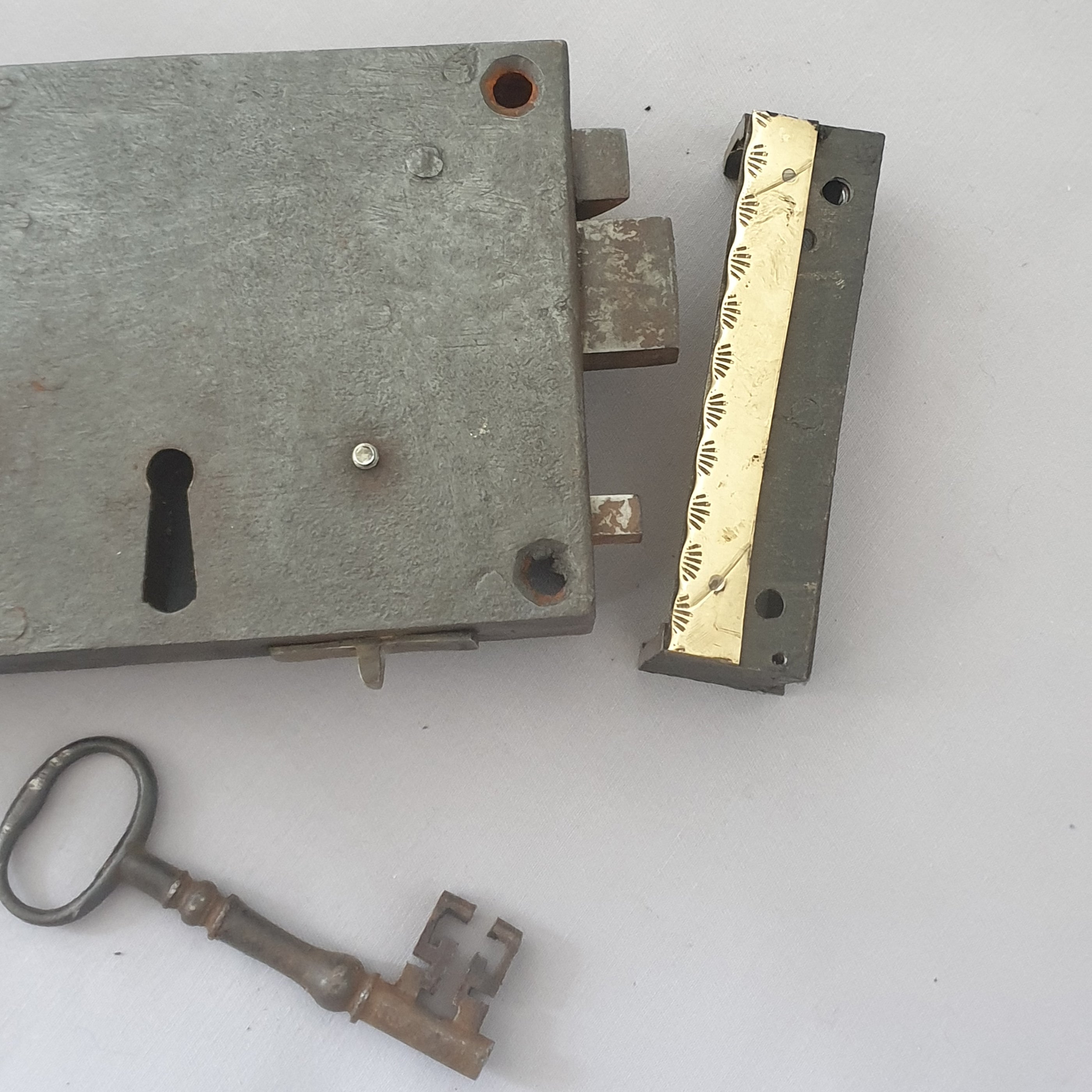 7'' RH Georgian Antique Rim Lock | Architectural Decor