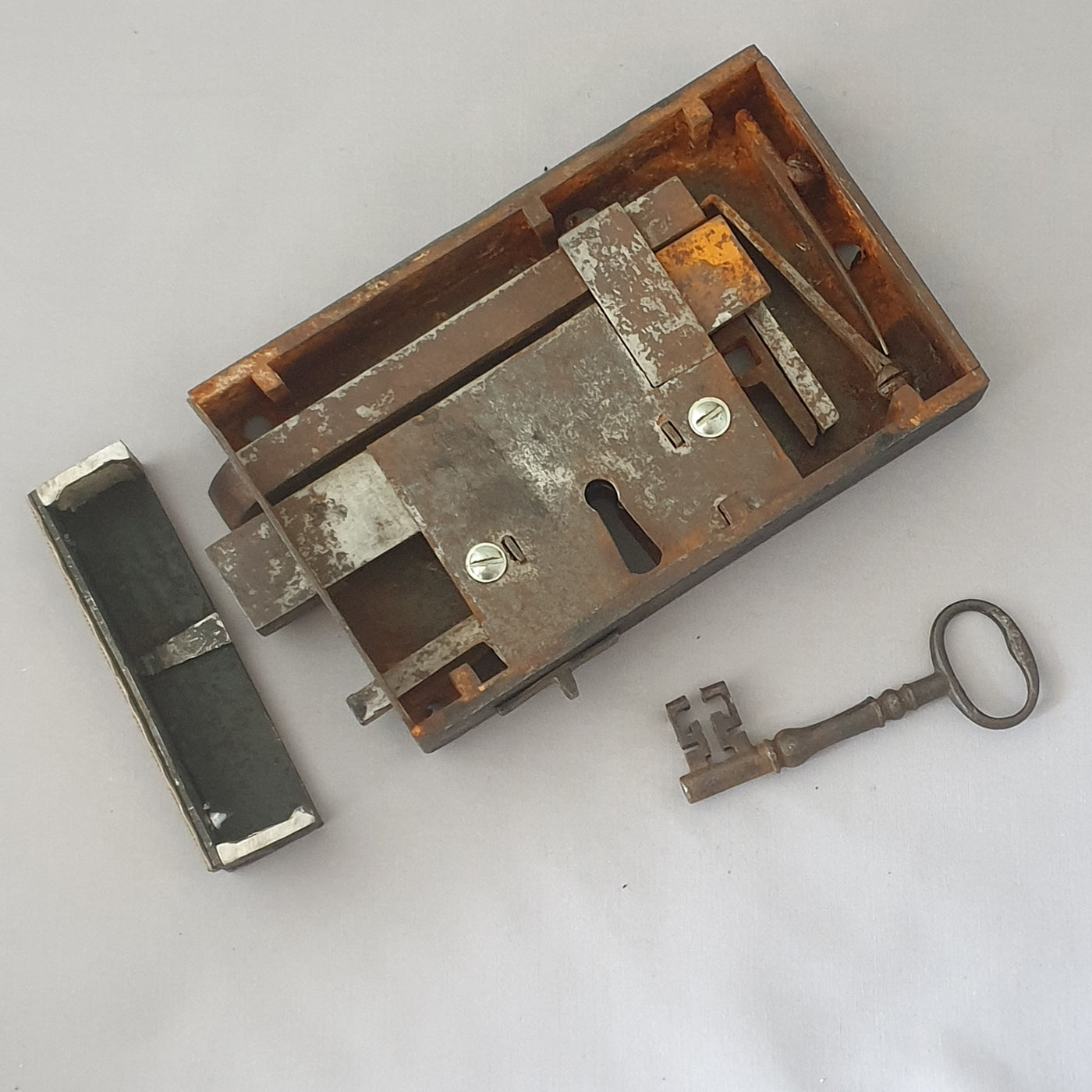 7'' RH Georgian Antique Rim Lock | Architectural Decor