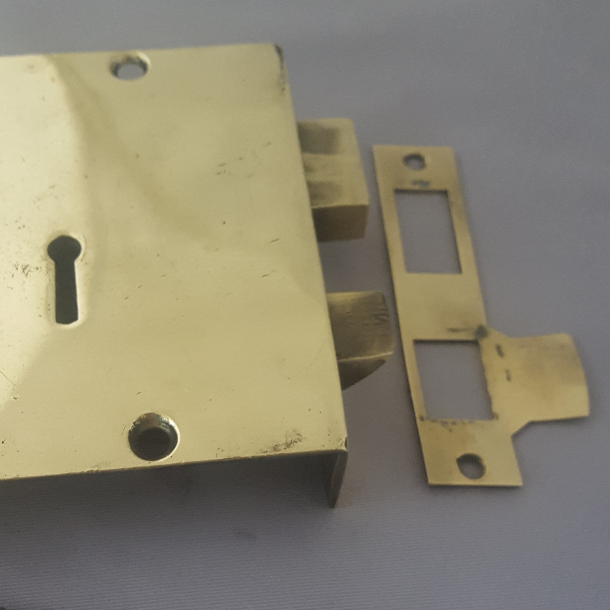 Victorian Gibbons Recessed Antique Rim Lock | Architectural Decor