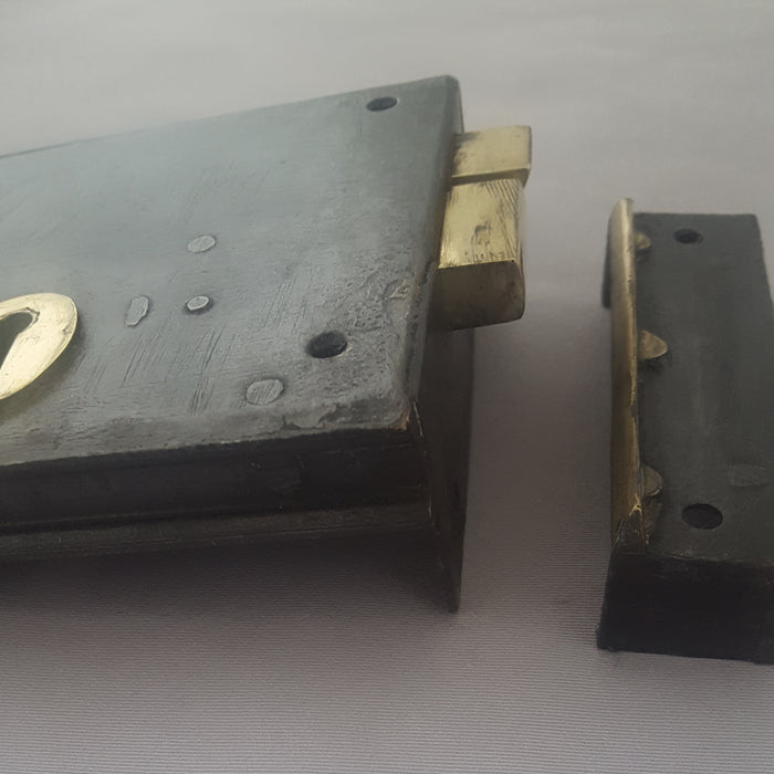 Mid Victorian 7'' RH Antique Rim Lock | Architectural Decor