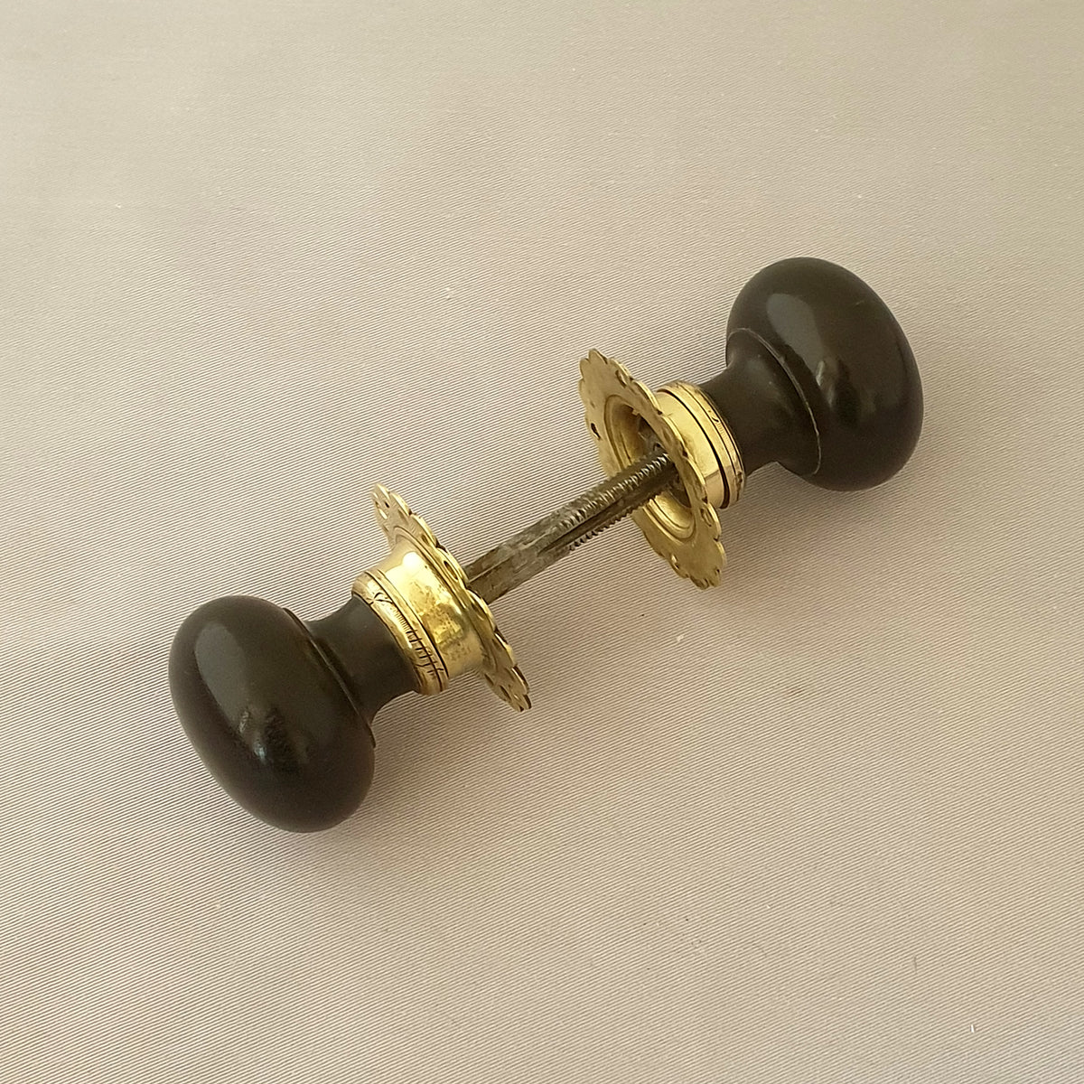 Victorian Ebony Antique Bun Door Handles | Architectural Decor