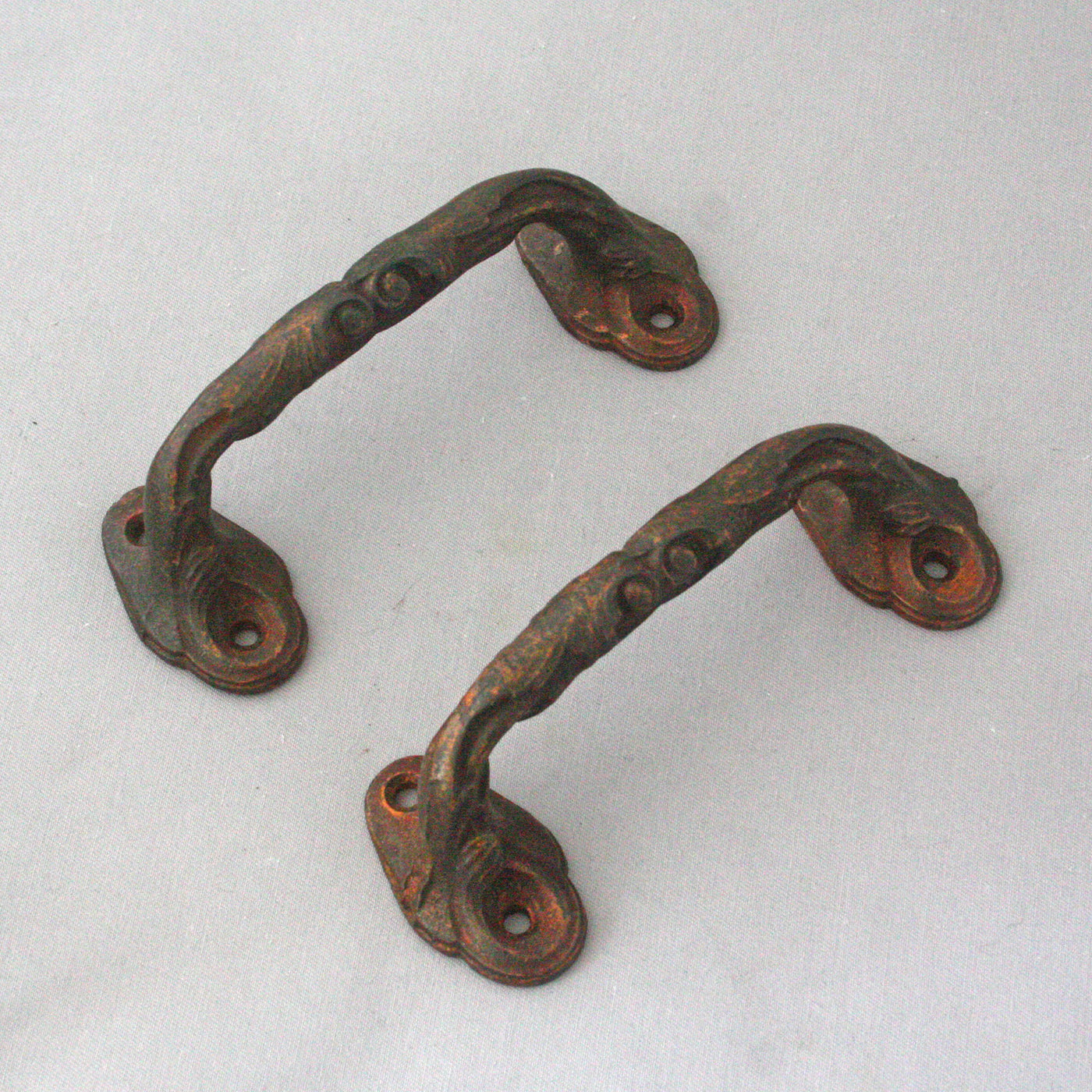 Pair Antique Victorian Cast Iron Sash Window Lifts | Architectural Decor
