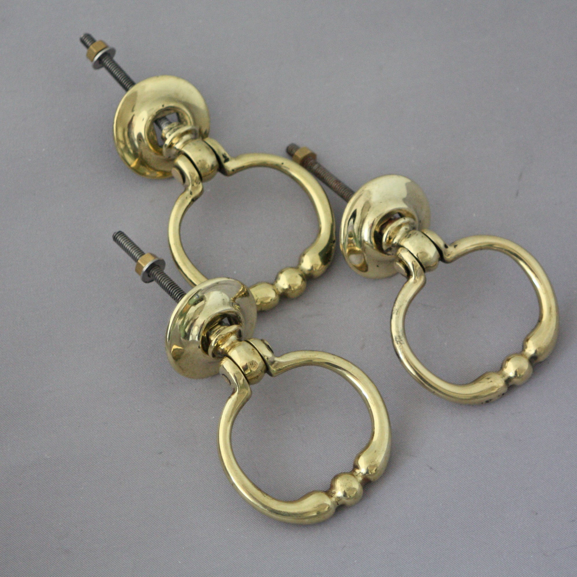 3 Reclaimed Large Drop Cabinet Handles | Architectural Decor