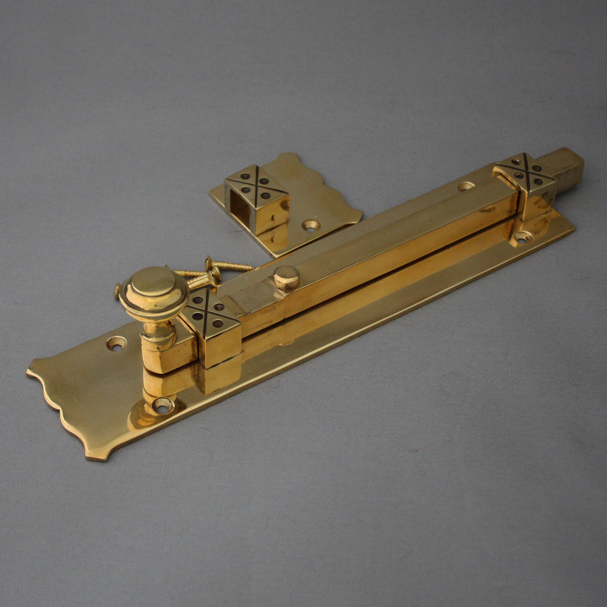 Large Arts & Crafts Brass Bolt | Architectural Decor