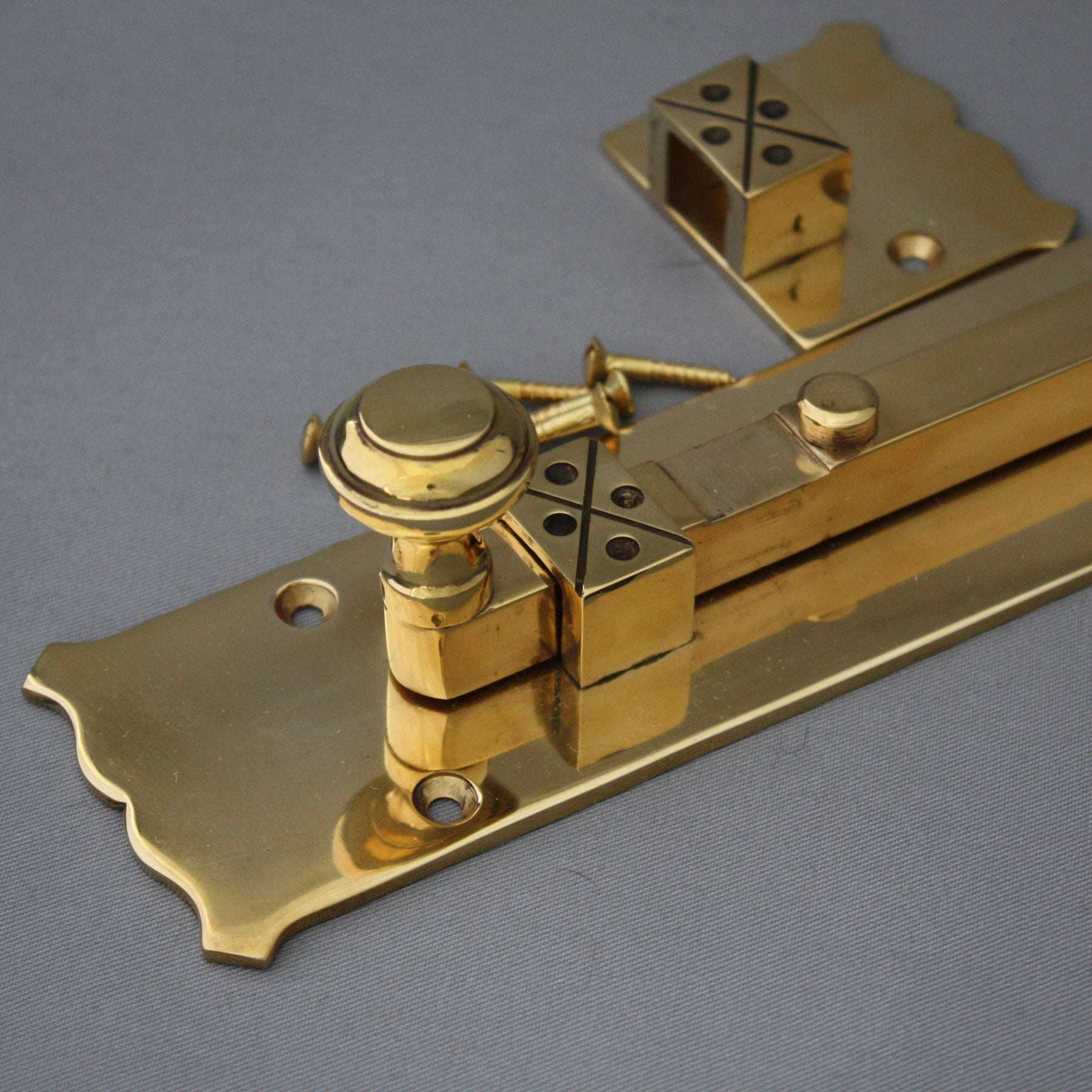 Large Arts & Crafts Brass Bolt | Architectural Decor