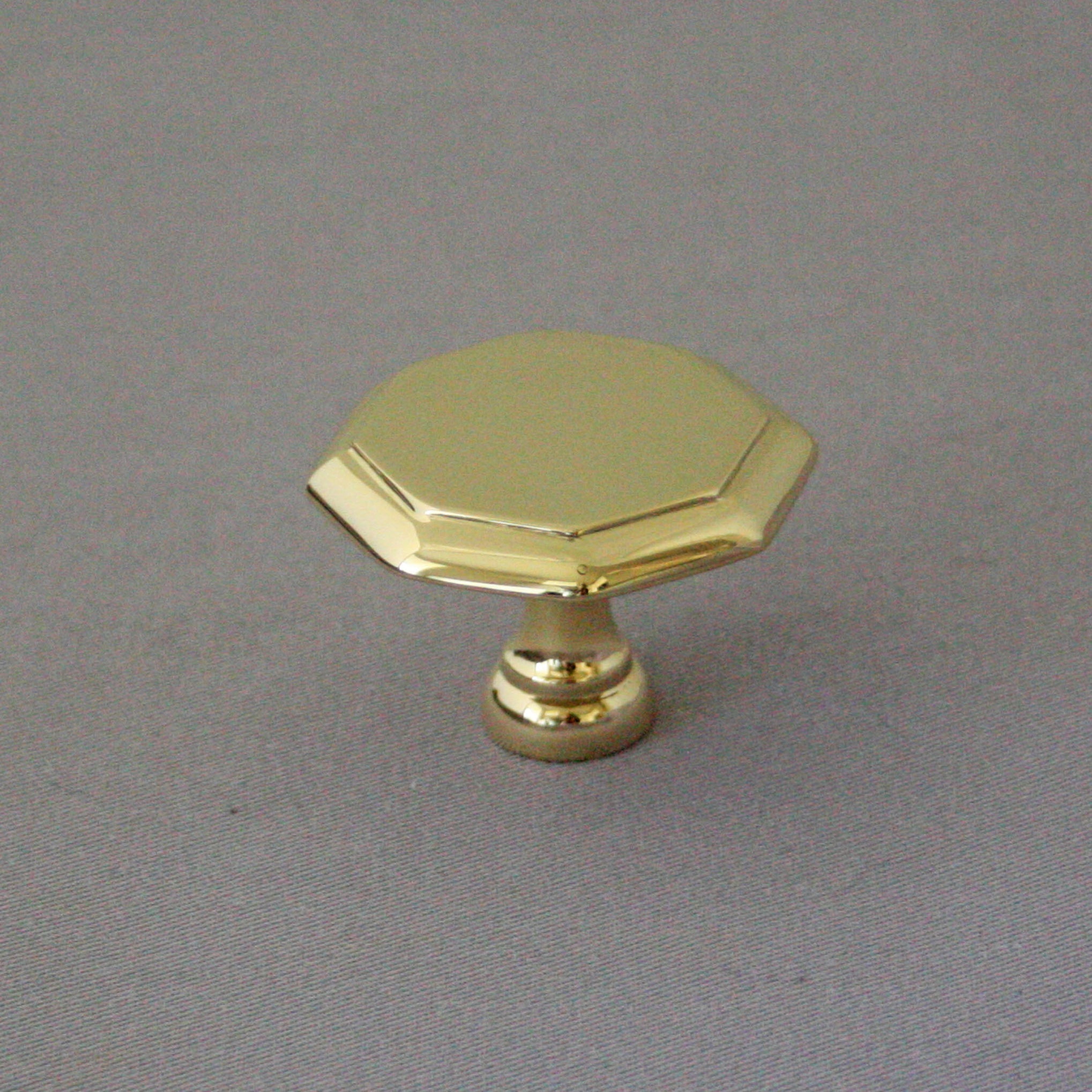 Large Brass Period Octagonal Cabinet Knob | Architectural Decor