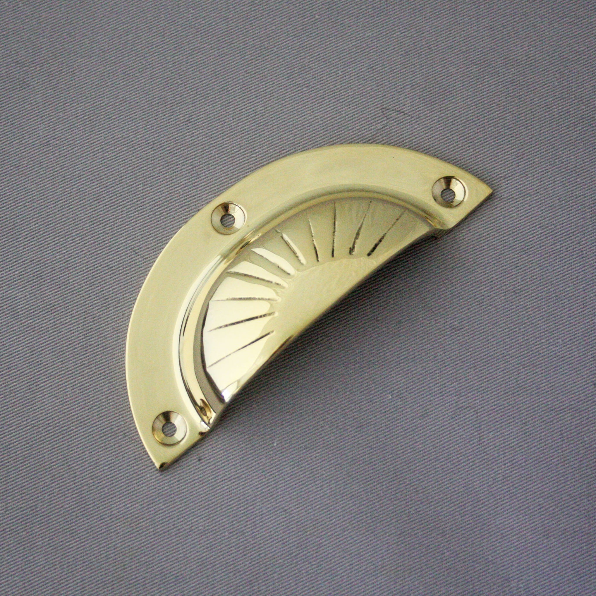Brass Period Sun Cup Pull Handle | Architectural Decor