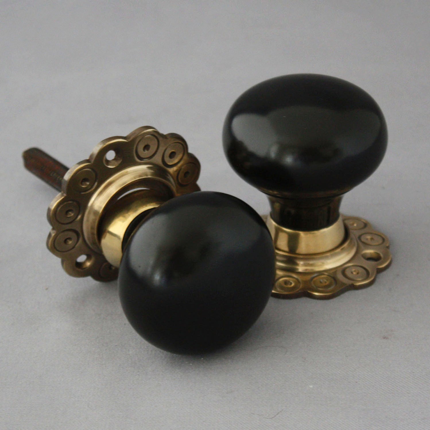 Solid Ebony Bun Door Knobs | Architectural Decor