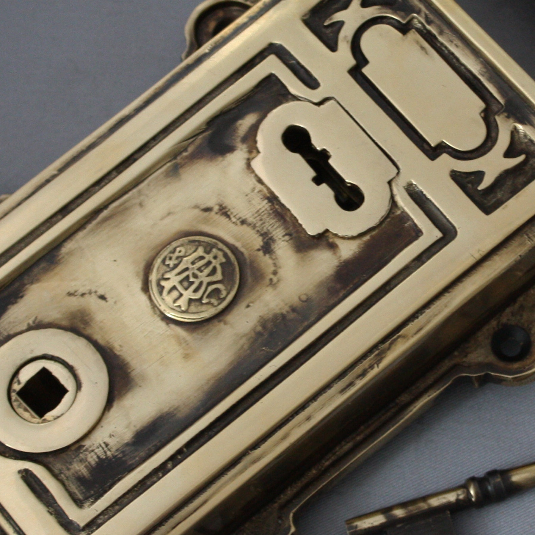 Brass Davenport Rim Lock | Architectural Decor