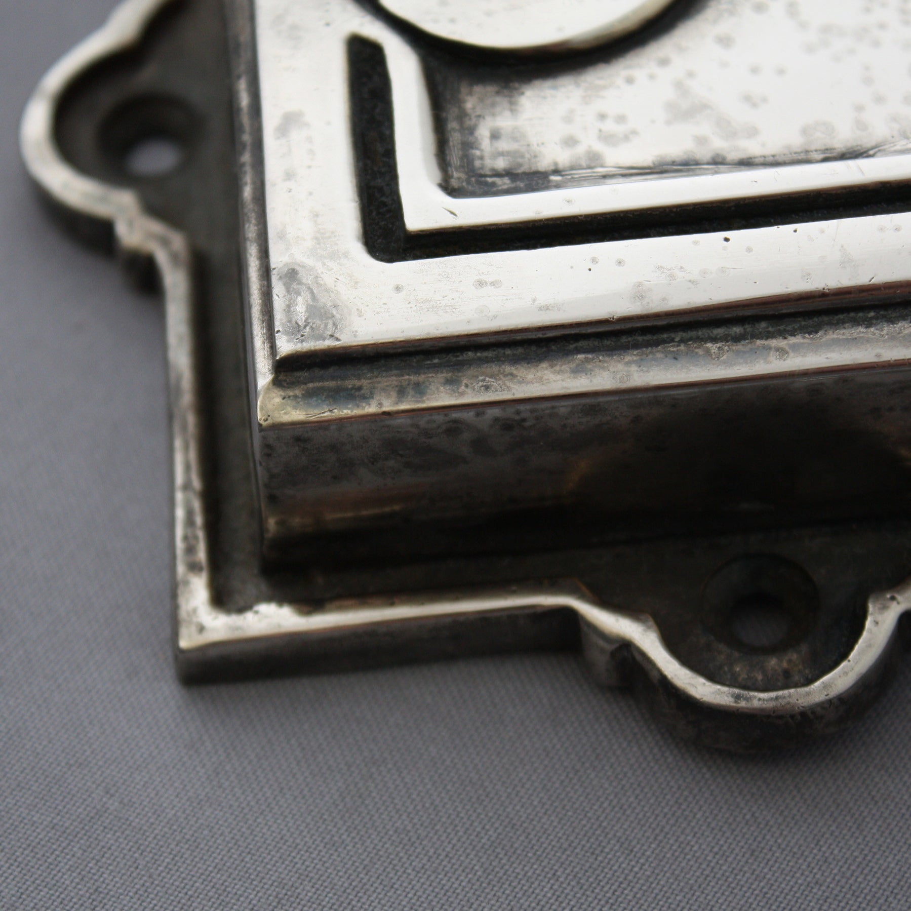 Nickel Davenport Rim Lock | Architectural Decor