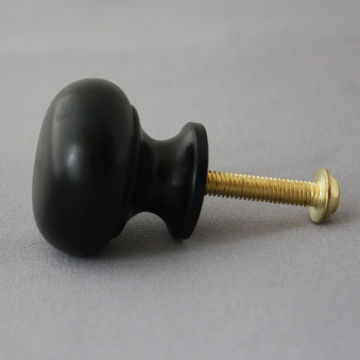 Solid Ebony Bun Cabinet Knob | Architectural Decor