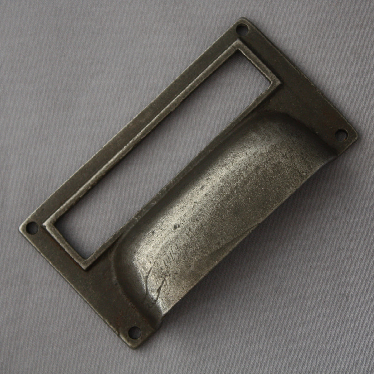 Industrial Pull Handle and Label Holder | Architectural Decor