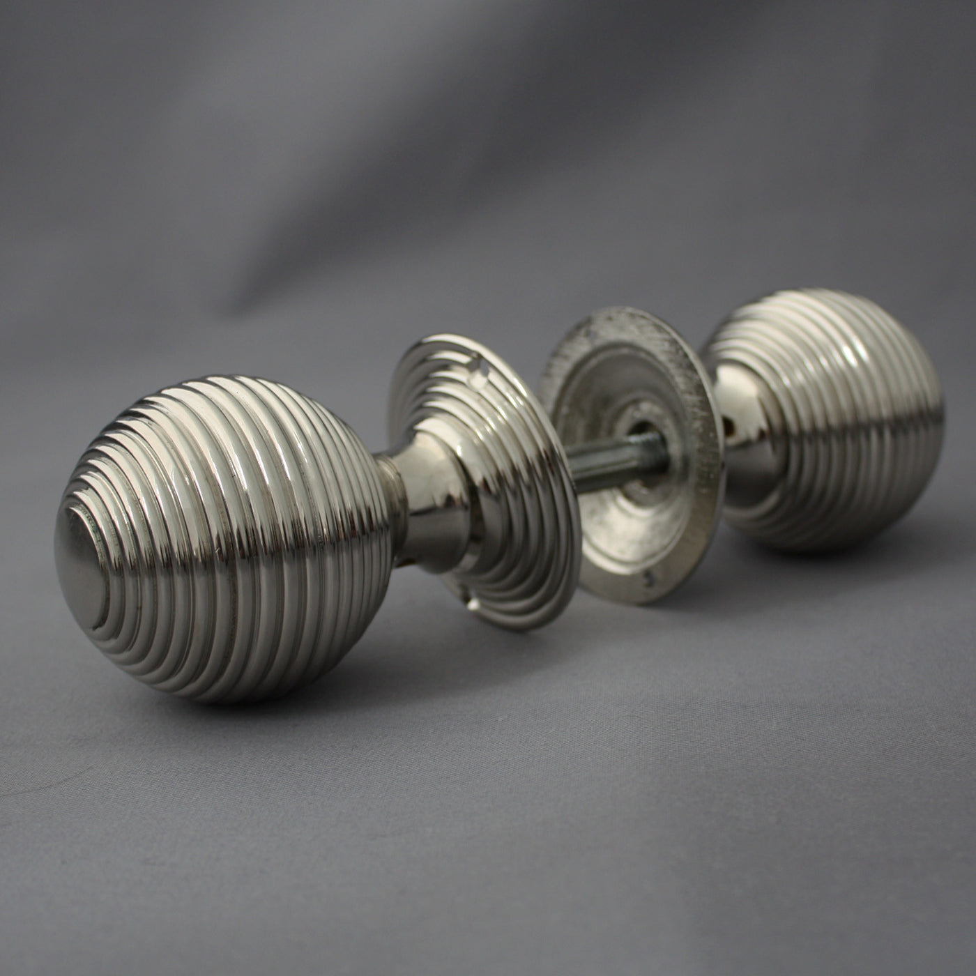 Large Nickel Beehive Door Knobs | Architectural Decor