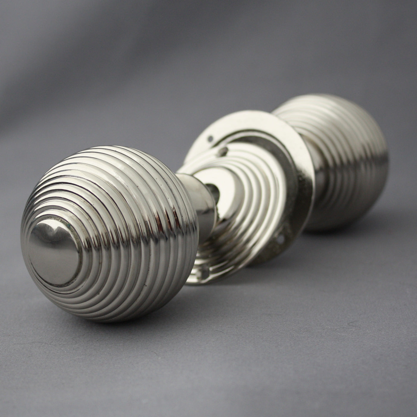 Large Nickel Beehive Door Knobs | Architectural Decor
