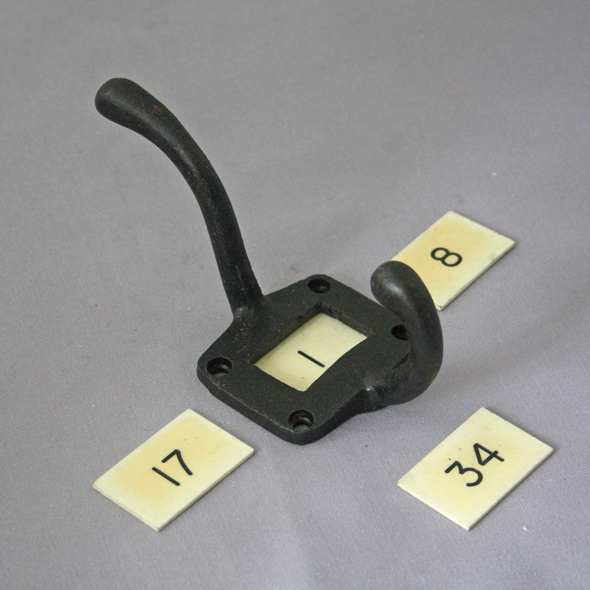Reclaimed Factory Numbered Hooks | Architectural Decor