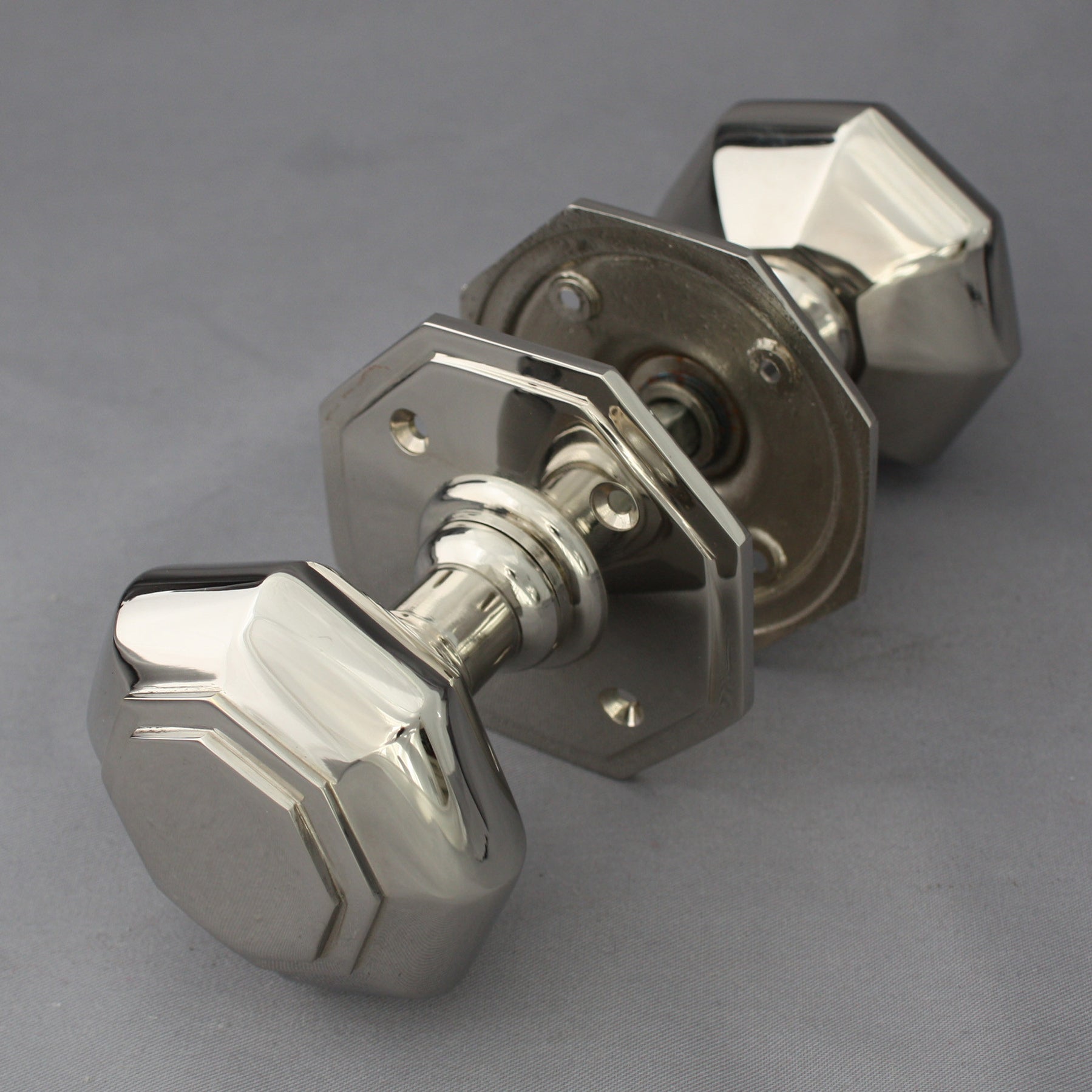 Georgian Nickel Octagonal Door Knobs | Architectural Decor