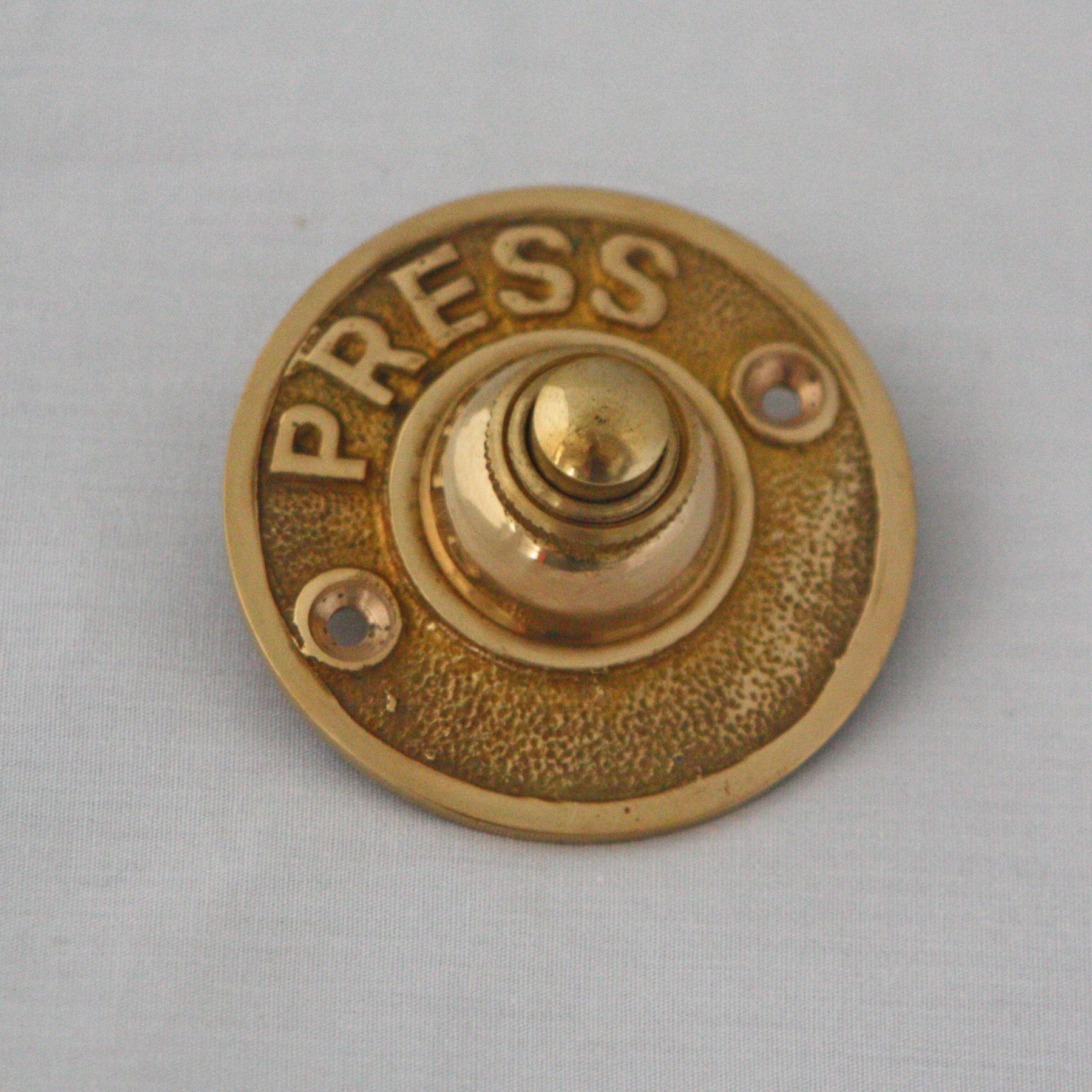 Brass PRESS Period Front Door Bell | Architectural Decor