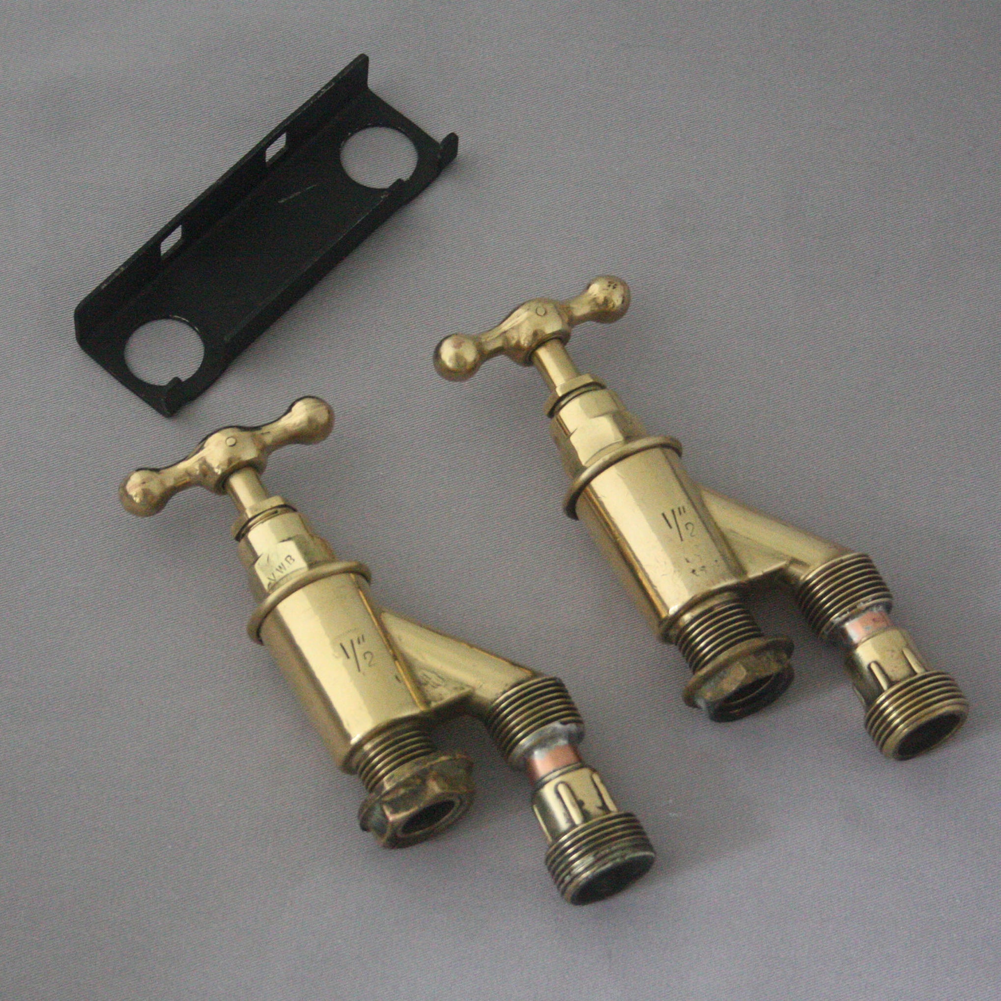 Unusual Early 1900s Antique Basin Taps | Architectural Decor