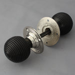 Ebony & Nickel Beehive Door Knobs | Architectural Decor