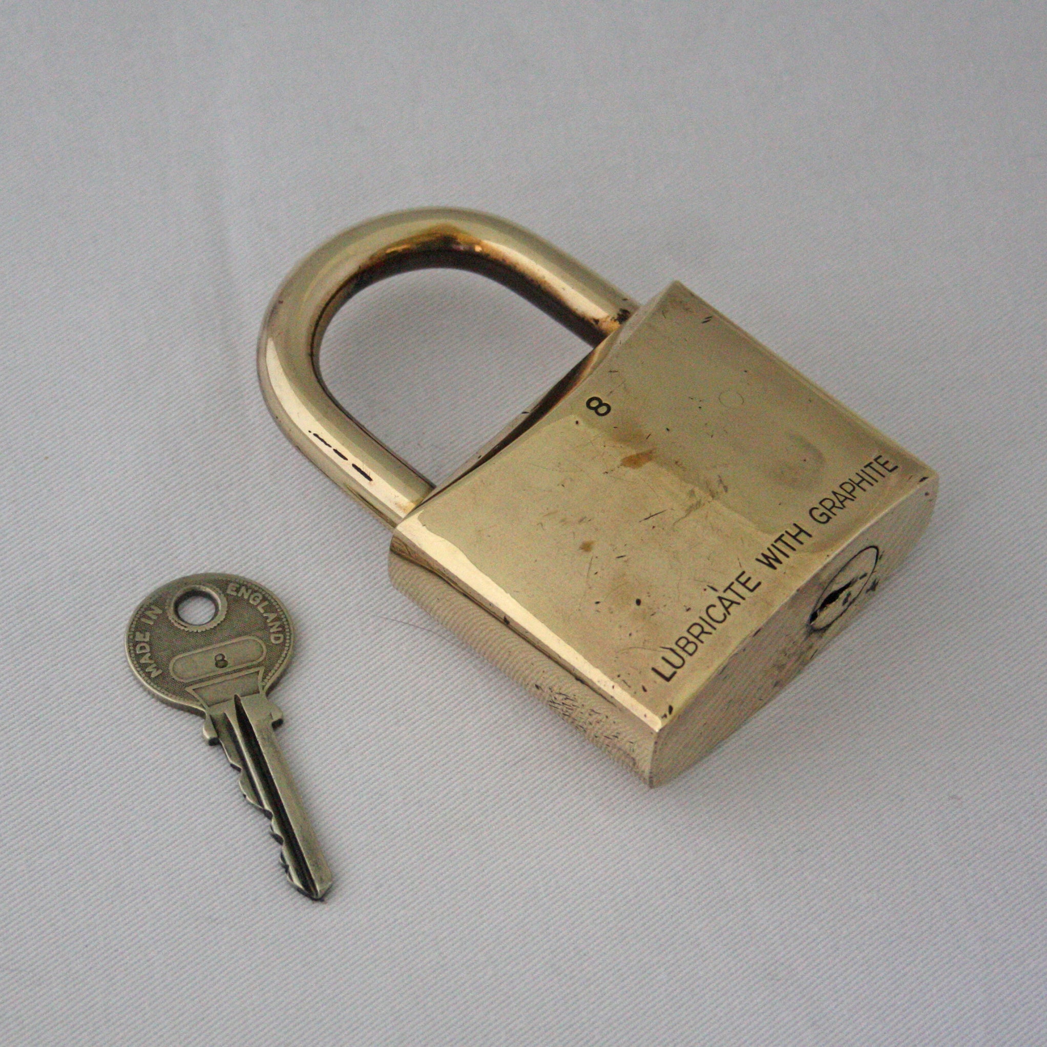 Mid Century Brass Union Padlock | Architectural Decor