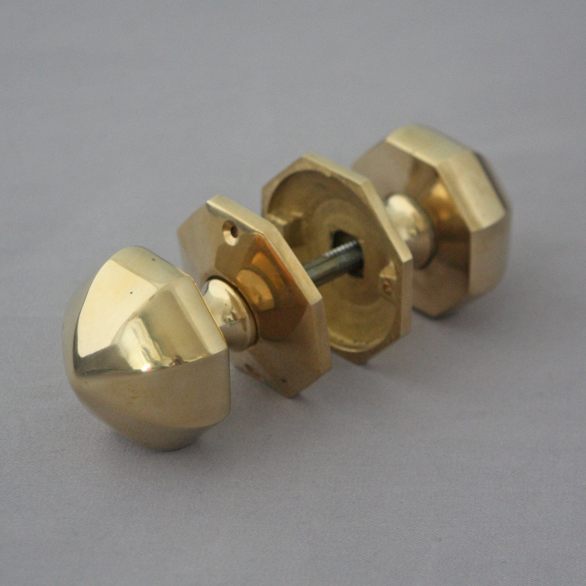 Victorian Period Octagonal Brass Door Knobs | Architectural Decor