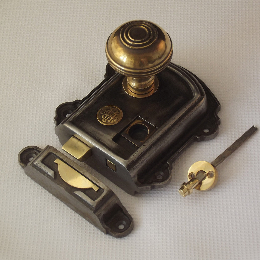 Victorian Cast Iron Rim Latch | Architectural Decor