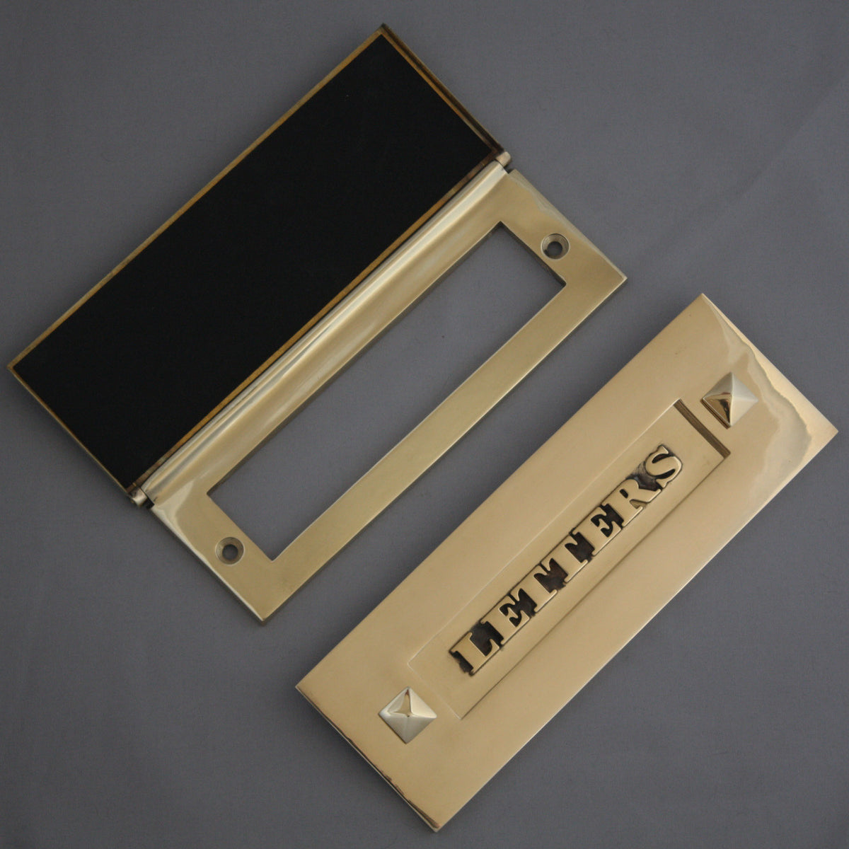 Classic Victorian Brass Letterbox & Tidy | Architectural Decor