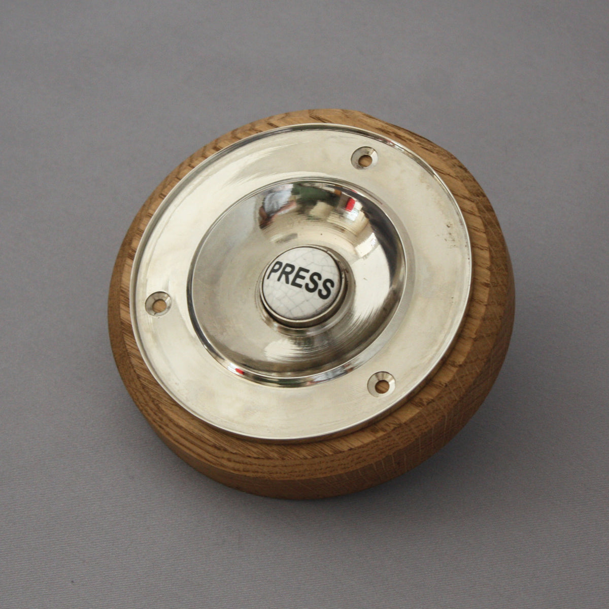 Large Victorian Nickel Electric Bell | Architectural Decor