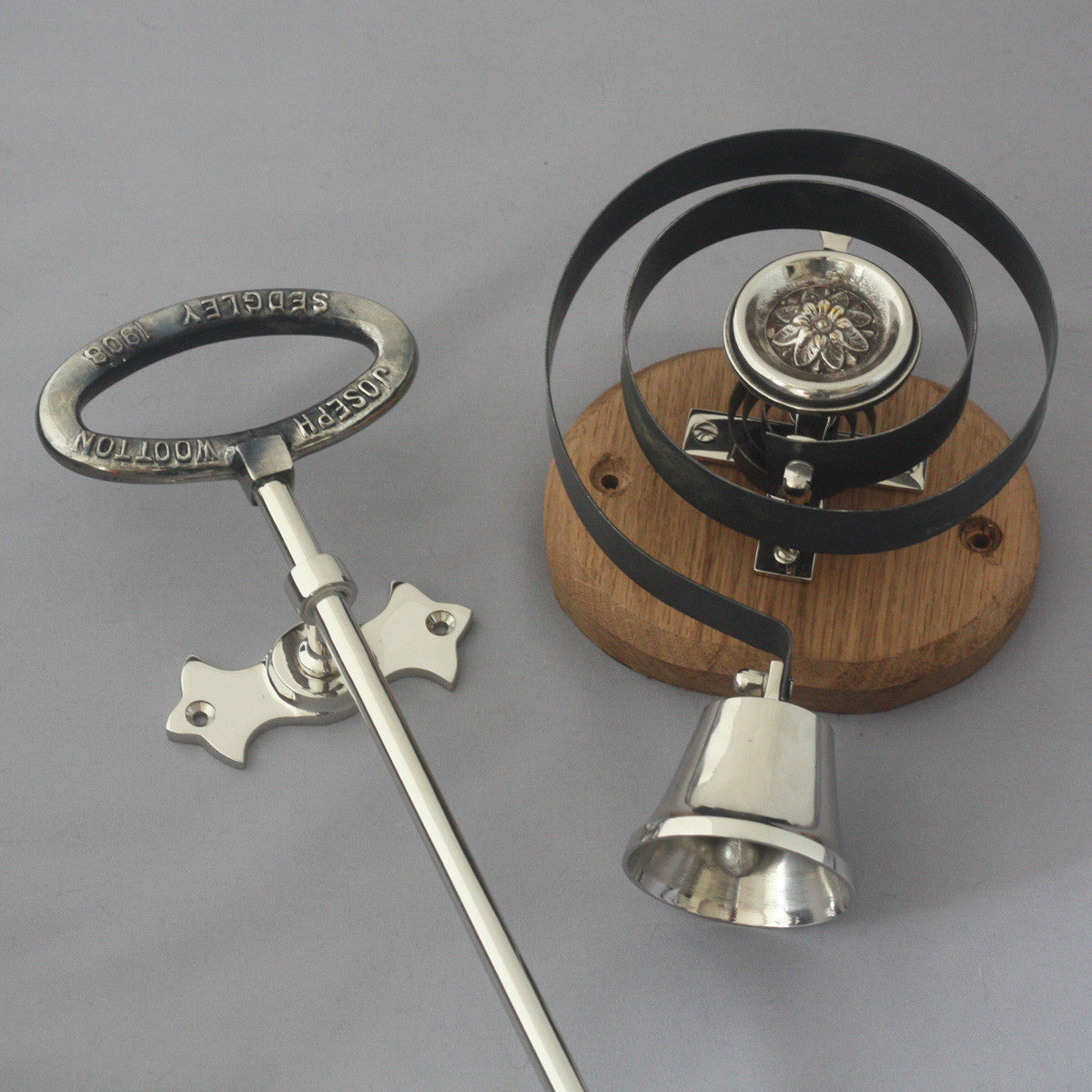 Nickel Bell Pull & Bell | Architectural Decor